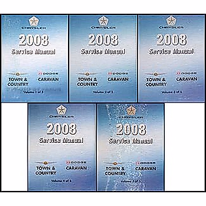 2008 Chrysler Service Manual Town & Country Dodge Caravan 5 Volume Set