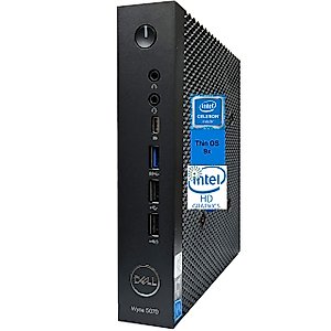 Dell Wyse 5070 Thin Client, Intel Celeron J4105 4-Core, 4GB RAM, 16GB Flash EMMC, USB C, DisplayPort 4K UHD 2-Monitor Support, Thin OS (Renewed)