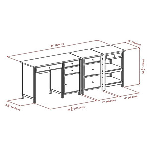Winsome Delta 3-Pc Set Home Office, Black