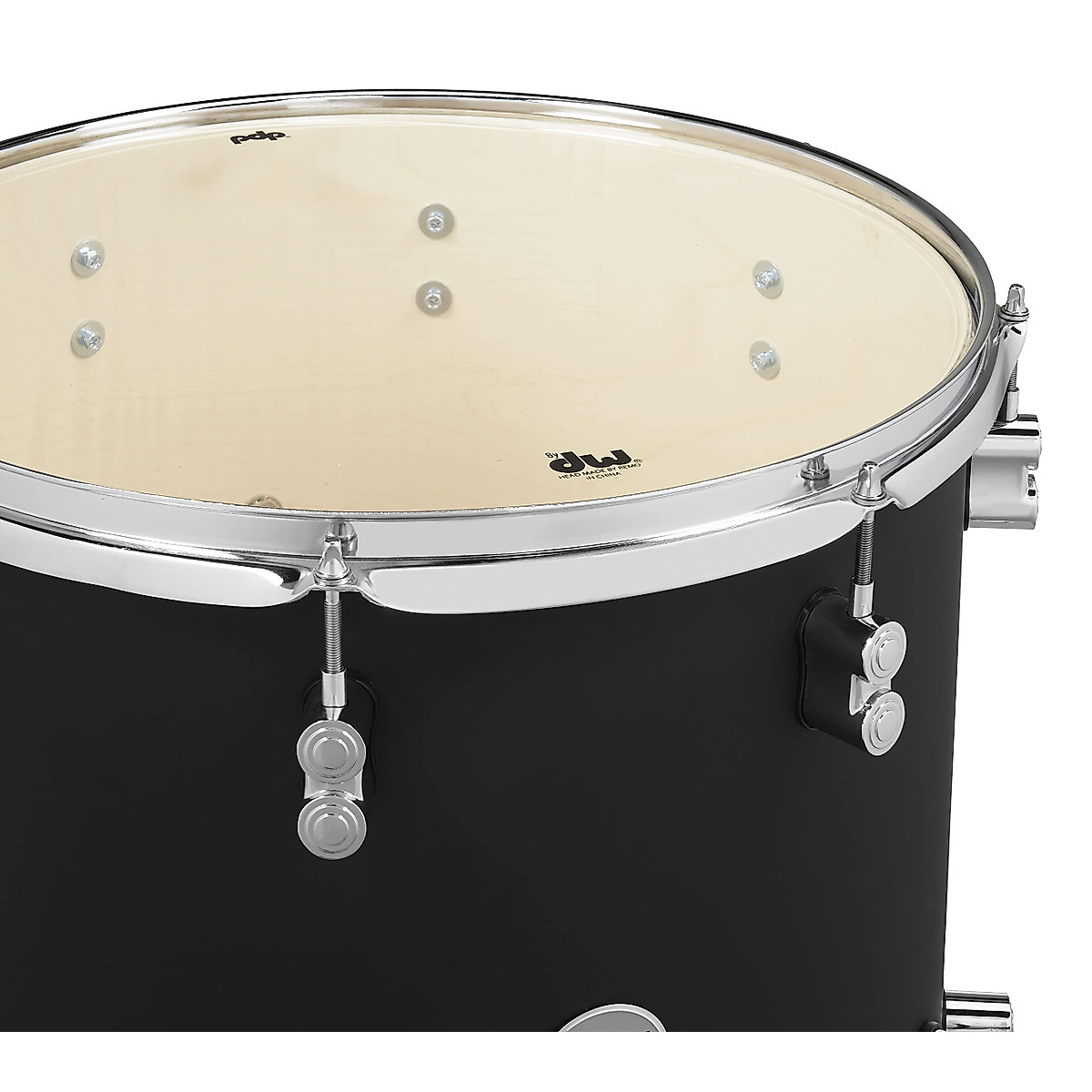 Pacific Drums & Percussion Drum Set PDP Concept Maple 7-Piece, Satin Black Shell Pack (PDCM2217BK)