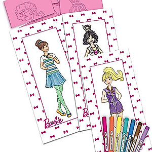 Barbie Fashion Plates All in One Studio Sketch Design Activity Set – Fashion Design Kit for Kids Ages 6 and Up
