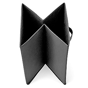 EZOWare Set of 4 Foldable Black Fabric Basket Bin, Collapsible Storage Cube Boxes for Nursery Toys (13 x 15 x 13 inches)