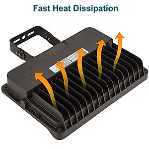 Xbuyee 200W LED Flood Lights with Dusk to Dawn Photocell, Super Bright 24000lm 100-277V 5000K IP65 Waterproof, Adjustable Trunnion Mount LED Parking Lot Light Commercial Area Lighting, ETL Listed