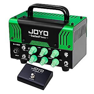 JOYO Badass Bass Mini Amp Head 50 Watt Preamp Hybrid Tube Power Amplifier (No Sound, Requires Extra Speaker & Headphone)