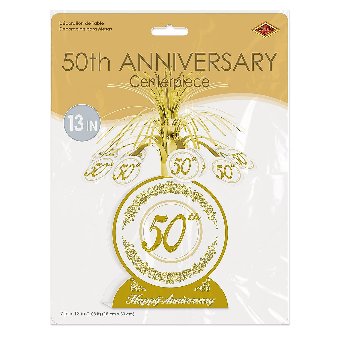 50th Anniversary Centerpiece Party Accessory (1 count) (1/Pkg)