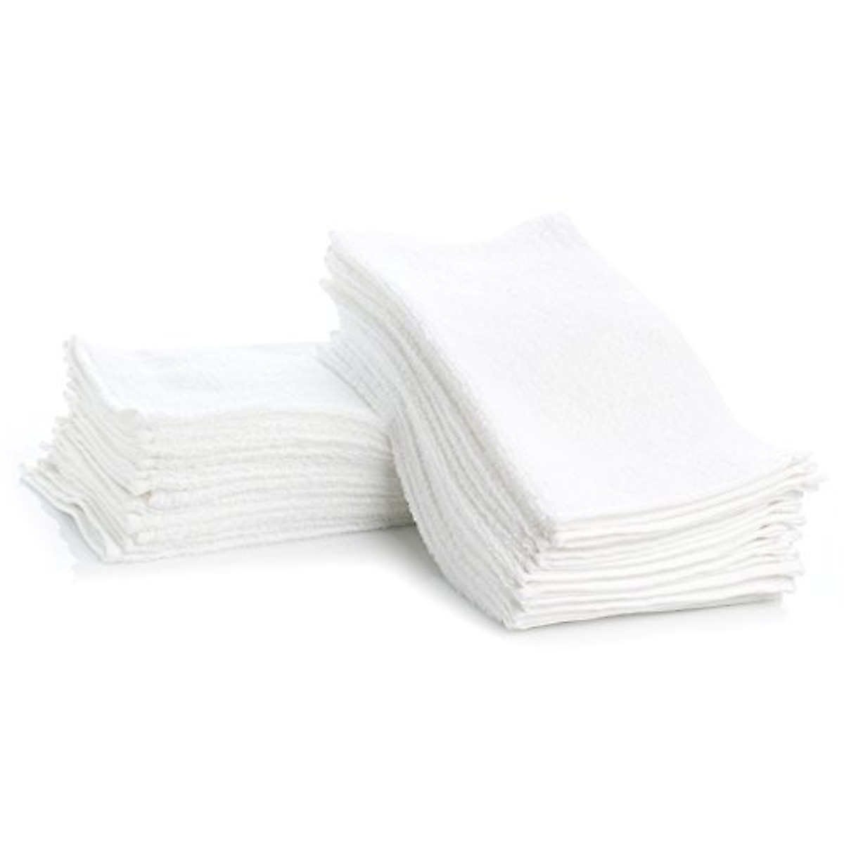 SIMPLI-MAGIC Cotton Set, Towels , 12x12 White, 24 Pack
