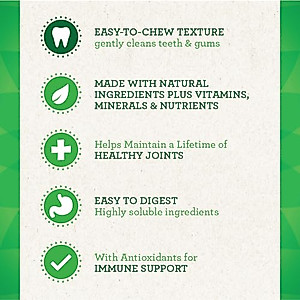 Greenies Aging Care Regular Natural Dental CareDog Treats, 27 oz. Pack (27 Treats)