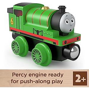 Thomas & Friends Wooden Railway Toy Train Percy Push-Along Wood Engine for Toddlers & Preschool Kids Ages 2+ Years (Amazon Exclusive)