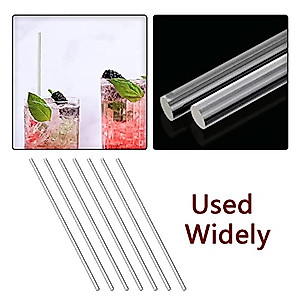 yeenelwboo 12 Pcs Clear Plastic Sticks Acrylic Dowel Rods Round Rod Transparent Acrylic Round Rod Solid Rod for DIY Projects