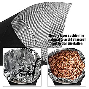 Kintaki 20LBs Fuel Pellet Storage Bag, Wood Pellet Camping Storage Bucket Containers for Grill, Waterproof Smoker Pellet Dispenser, Wood Pellet Storage Bucket, Black