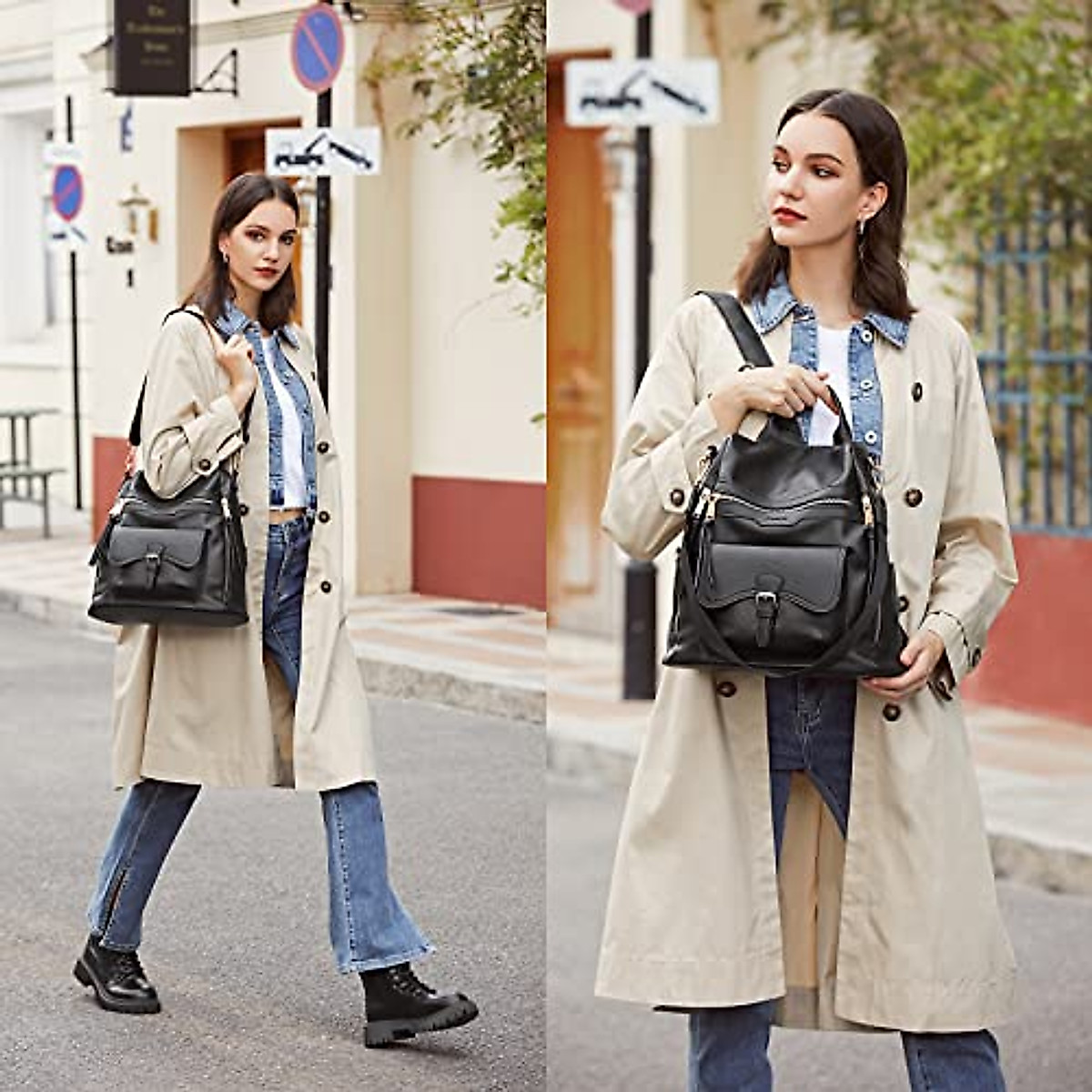 RICH LEAF Women Fashion Backpack Purse Convertible Shoulder Satchel Handbags for Women Travel Backpack Anti Theft Ladies Casual Leather Backpack Waterproof Multipurpose Design