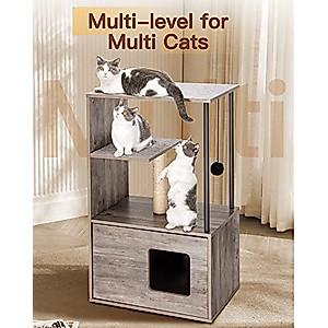 Self Cleaning Cat Litter Box, Automatic Litter Box Wi-Fi Enabled Smart Robort with 24H App Remote Control, Low Noise, Odor Removal, 78L Large Space for Multiple Cats