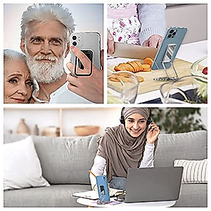 CACUAY Phone Ring Holder Finger Kickstand,Cell Phone Ring Holder 360° Rotation Cell Phone Ring Holder Stand Phone Finger Ring Cell Phone Stand Compatible with Most Smartphones (Black)