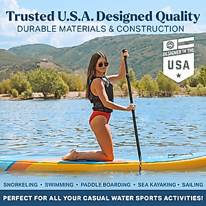 Seaview Palawan Inflatable Snorkel Vest for Adults & Kids - Premium Snorkeling Vest for Low Impact Water Sports. Inflatable Swim Vest. Balanced Flotation, Secure Lock, and Comfort Fit.