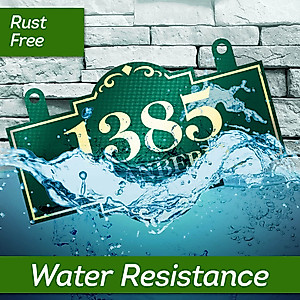 Hanging Address Sign, House Address Plaque, Indoor/Outdoor Use, 8x13 Inch, 22 Colors, Reflective Option, USA Made by My Sign Center (Florence)