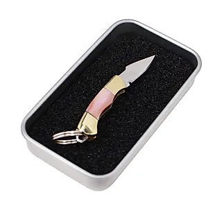 Tiny Folder Miniature Gadgets Collection Knife, Eastern Delights Pocket Smallest Multi Tool (Pink Shell)