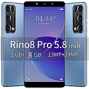 Unlocked Cell Phones, Android 10.0 1080P HD Camera Smart Phone, 1+8GB RAM, Fingerprint Unlocked Smartphones, 5.8inch Touch Screen Dual SIM Card Mobile Cell Phone for Father Mother Birthdays Gift, Blue