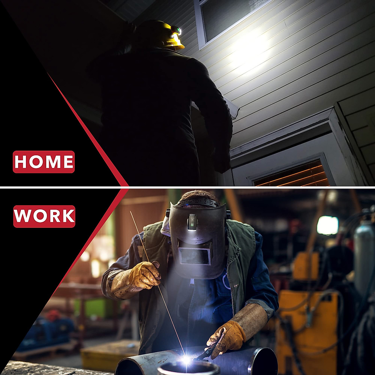 GREERRIDE Rechargeable Hard Hat Light - Firefighter Helmet Light, Flashlight with Hard Hat Light Mount for Fire Helmet Light and Welding Hardhat Light (Front Light)