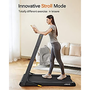 Walking Pad Treadmill, UREVO 3 in 1 Under Desk Walking Treadmill with Stroll Mode, 2s Folding Treadmill for Home Office with Remote & Grip Handle