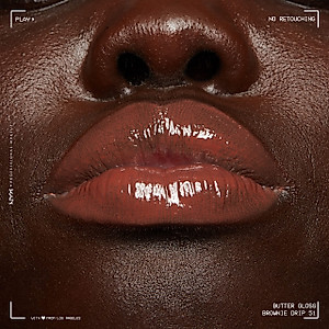 NYX PROFESSIONAL MAKEUP Butter Gloss Brown Sugar, Non-Sticky Lip Gloss - Brownie Drip (Deep Brown)