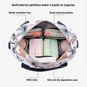 GUANGCAIJIA Baby Diaper Bag Large Shoulder Tote Organizer for Girls Cute Newborn Hospital Dad Mom Travel Nursery Handbag (pink)