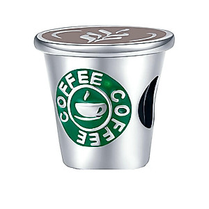 925 Sterling Silver Coffee Charm Cup Charm Love Heart Charm Mug Charm Anniversary Charm for Pandora Charm Bracelet (B)