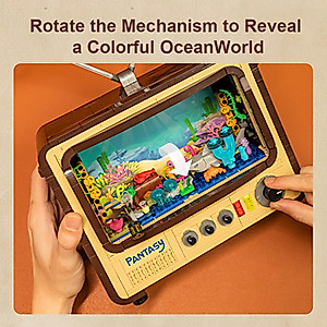 BRICKKK PANTASY Retro TV Building Kit Construction TV Model Building Blocks Set, Build Your Own TV Building Bricks Set for The Home or Office, Collectible Gift IdeaTV Building Set for Adults and Teen