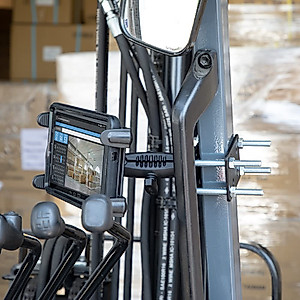 ARKON Mounts - Front Guard Mount with Tablet Holder | Forklift Accessories | Forklift Tablet Mount | Effortless Installation | Industrial Strength | Fits iPad and Samsung Tablets