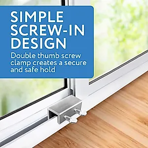 Impresa Sliding Door & Window Locks Pack of 10 | Window Locks for Sliding Windows & Doors | Easy Installation Window Lock Without Tools | Fits Tracks up to 3/8 inch | Aluminium Window Security Locks