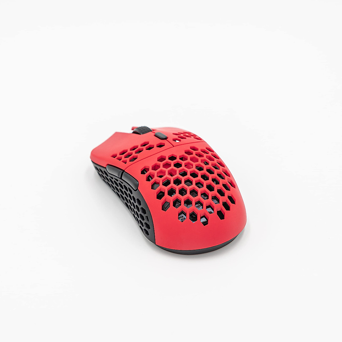 G-Wolves Hati HTS (Small) ACE Wireless Gaming Mouse - PAW3370 Sensor - 50 to 19,000 CPI - 54±2Gram(1.8 oz) - TTC Golden Color Encoder - Ultra Lightweight Honeycomb Design (Red)