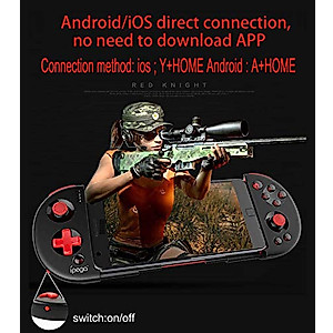 ipega-PG-9087S Wireless Game Controller Mobile phone Gamepad Joystick for Samsung Galaxy S23,S22,S21/Note20,10/oppo/vivo/one plus/LG/Android Smartphone/tablet (Android 6.0 and above）
