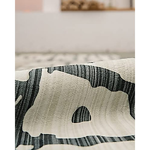 RESARE-Area Rug 5x7 ft-Neutral Modern Carpet Rug for Living Room Bedroom Dining Room-Machine Washable Beige Area Rug for Decor Decoration