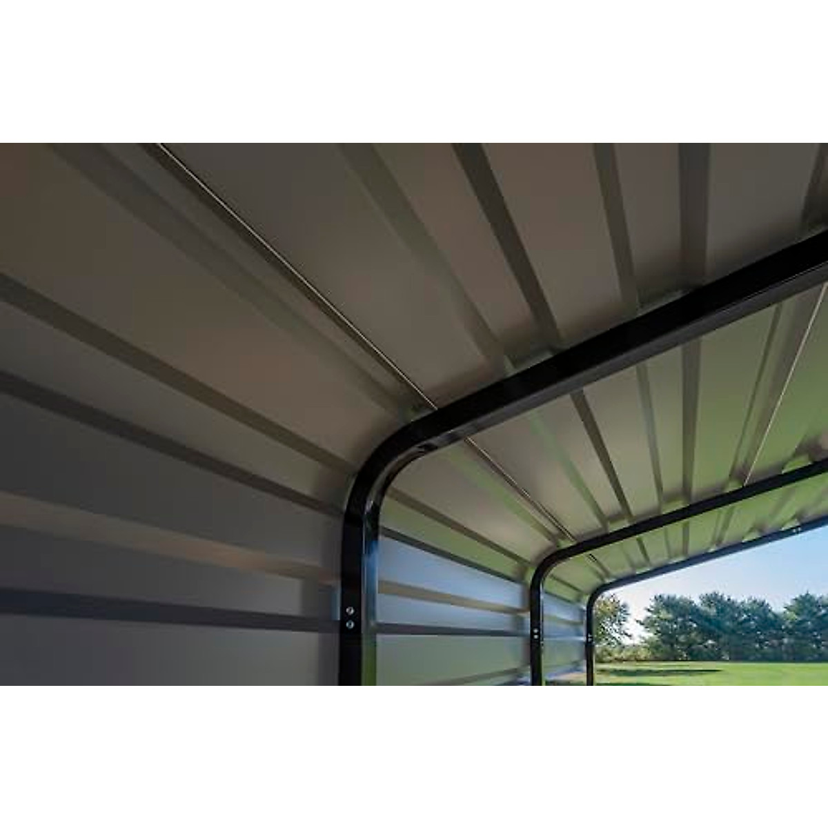 Arrow Carports Galvanized Steel Carport, Full-Size Metal Carport Kit, 12' x 24' x 9', Eggshell