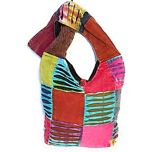Original Collections Bohemian Crossbody Shoulder Razor Cut Purse Sling Shoulder Hippie Handbag Large