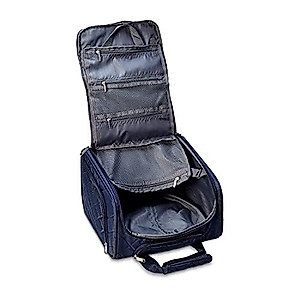 Amazon Basics Underseat Carry-On Rolling Travel Luggage Bag, 14 Inches, Navy Blue Quilted