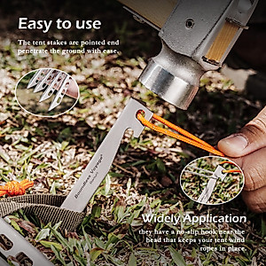 Boundless Voyage 8pcs/lot Titanium Tent Pegs 20CM Ultralight Camping V-Shaped Tent Stakes Outdoor Canopy Nails Pegs Hardware Ti4011P