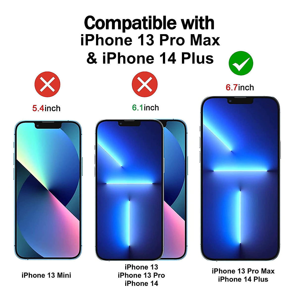 RKINC Screen Protector [4-Pack] for iPhone 14 Plus/iPhone 13 Pro Max 6.7-Inch, Tempered Glass Film Screen Protector, 0.33mm [LifetimeWarranty][Anti-Scratch][Anti-Shatter][Bubble-Free]