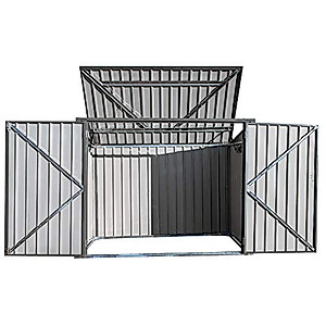 ARROW 6' x 3' Storboss Horizontal Outdoor Padlockable Steel Storage Shed, Charcoal