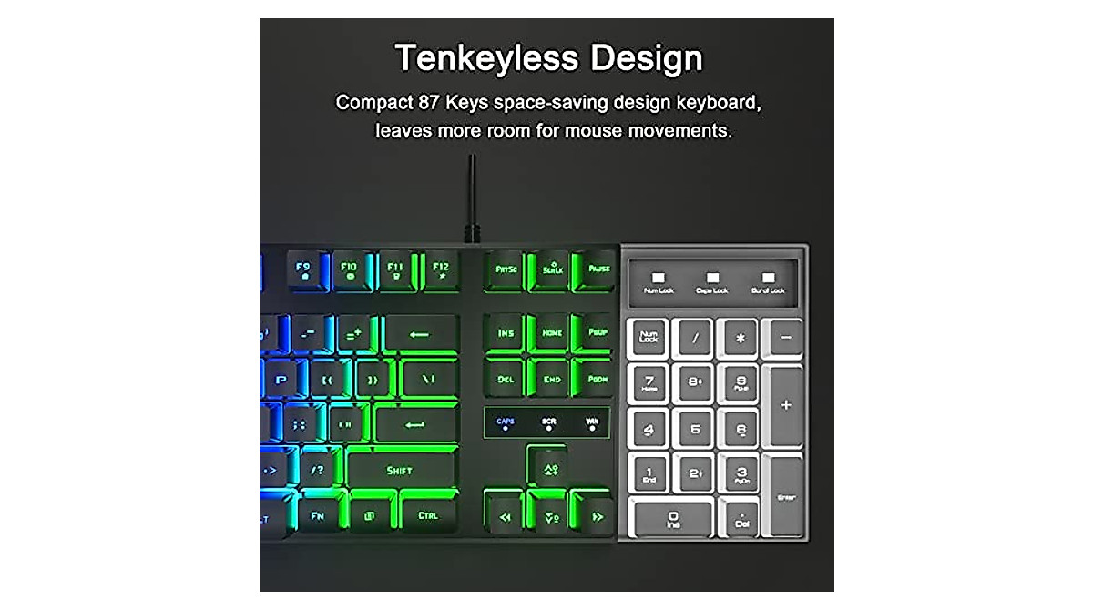 MFTEK RGB Gaming Keyboard & Mouse Combo - Play with Style