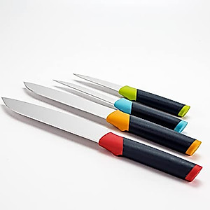 Charmline Smart Cutting Board And Knife Set With Holder, 4 Color Coded Chopping Boards, 4 Knives, Drying Holder Organizer For Kitchen, Smart Home Gadgets