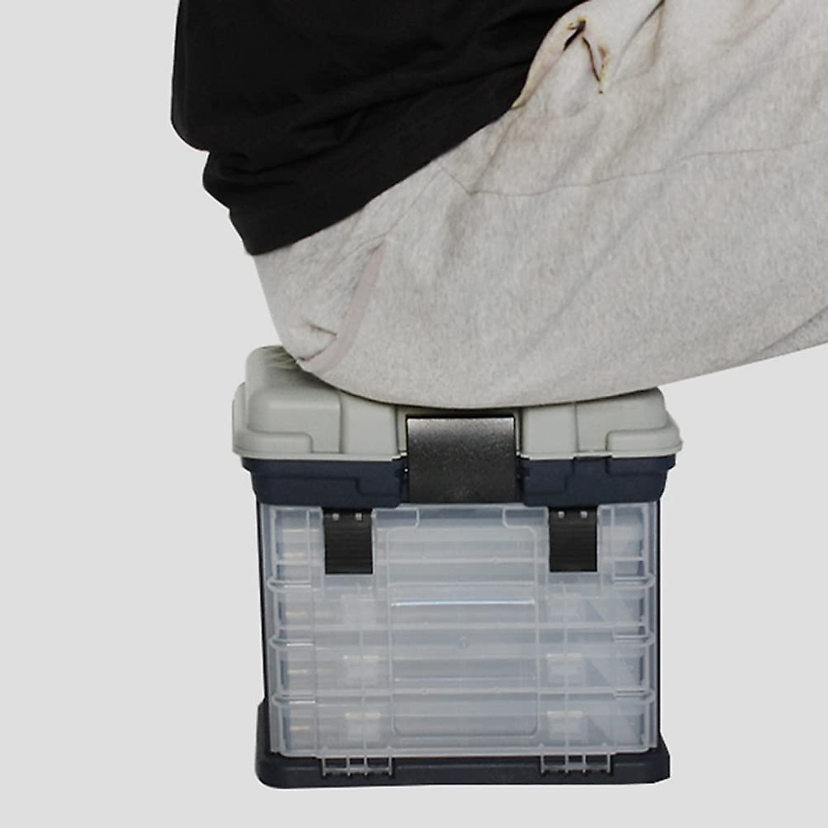 Wakauto 1pc Box fishing box fishing tool storage suitcase for kids fishing lure case plastic toolbox suitcases for kids Four-Layer Tool Case Sewing kit handheld child abs compound