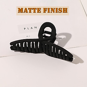 SEVEN LUCKY LIGHT Medium Hair Clips,7 Pcs Simple Design Butterfly Hair Clips 4.5" Claw Clips for Thick Hair,Basic Style Neutral Hair Clips for Women