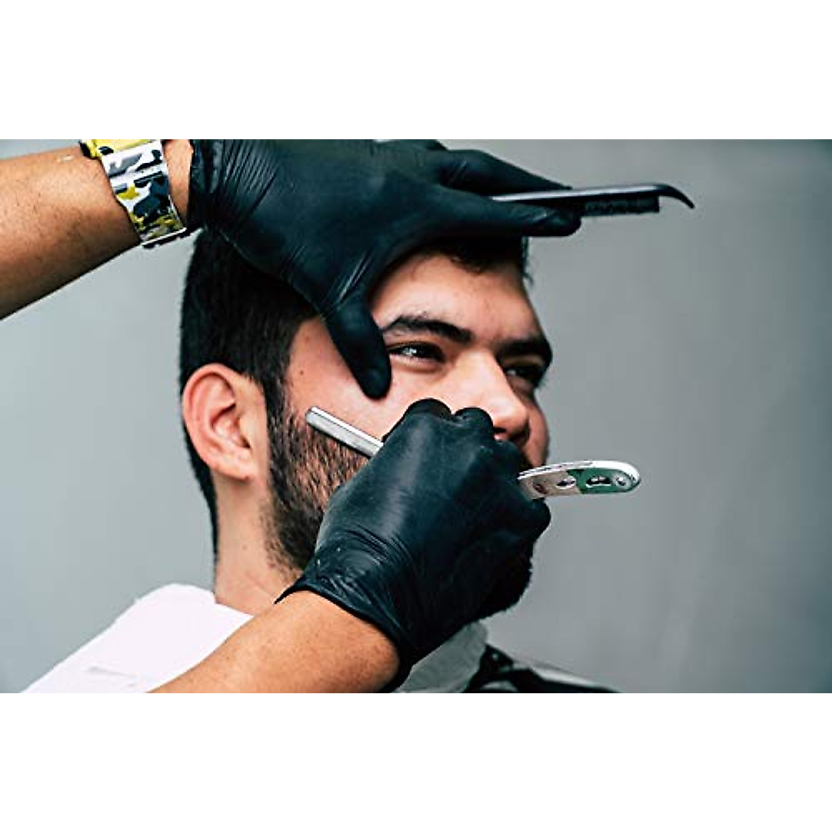 KingSeal UltraBlack-PRO Medium Nitrile Medical Grade Exam Gloves, Black, 5 MIL, Textured Fingertips - 1 Box of 100 Gloves