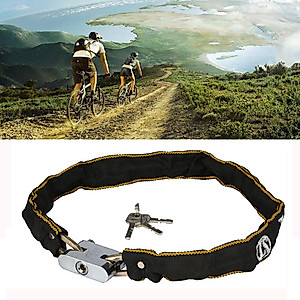 Toxz Heavy Duty Chain Lock for Motorbike Motorcycle Scooter Bike Motor Bicycle,Chain Pad Lock,Metal Chain