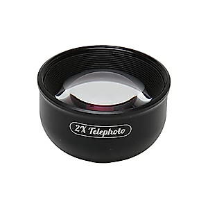 Cell Phone Camera Lens Kit, HD 2X Telephoto Photography Lens, Aluminum Alloy, Suitable for Most Phones with Camera Lens Diameter Less Than 13mm