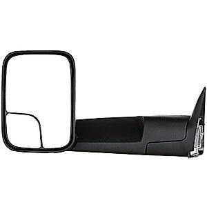 FEIPARTS Tow Mirror Towing Mirror Fits for 1994-2001 for Dodge for Ram 1500 2002 for Dodge for Ram 2500 for Dodge for Ram 3500 Mirror with Left Driver Side Manual Operation Non-Heated No Signal Light