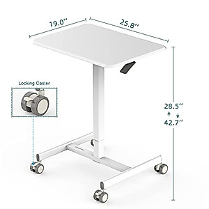 SMUG Standing small-106-WHITE Laptop Desk, 19''x26'', White