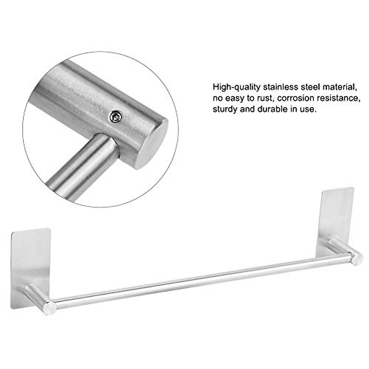 DERCLIVE Self Adhesive Towel Bar Stainless Steel Wall Hanging Towel Rack Shelf for Bathroom Kitchen1 Towel Rack Towel Bar Towel Shelf Towel Bar Towel Rack Towel Shelf Towel Bar Towel Shelf Towel