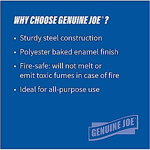 Genuine Joe - GJO58897 Steel 6 Gallon Fire-Safe Trash Can