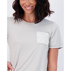 2 Pack: Womens Short Sleeve Tops Striped Pajama Sets Shorts Ladies Summer Soft 2 Piece Matching Cute Comfy Sleepwear Pajamas Adult Loungewear Bottoms lounge Pijamas de Mujer Pj Women - Set 1, Large